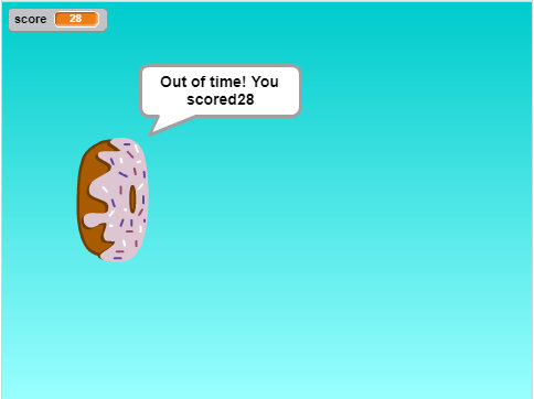 Scratch Falling Donuts